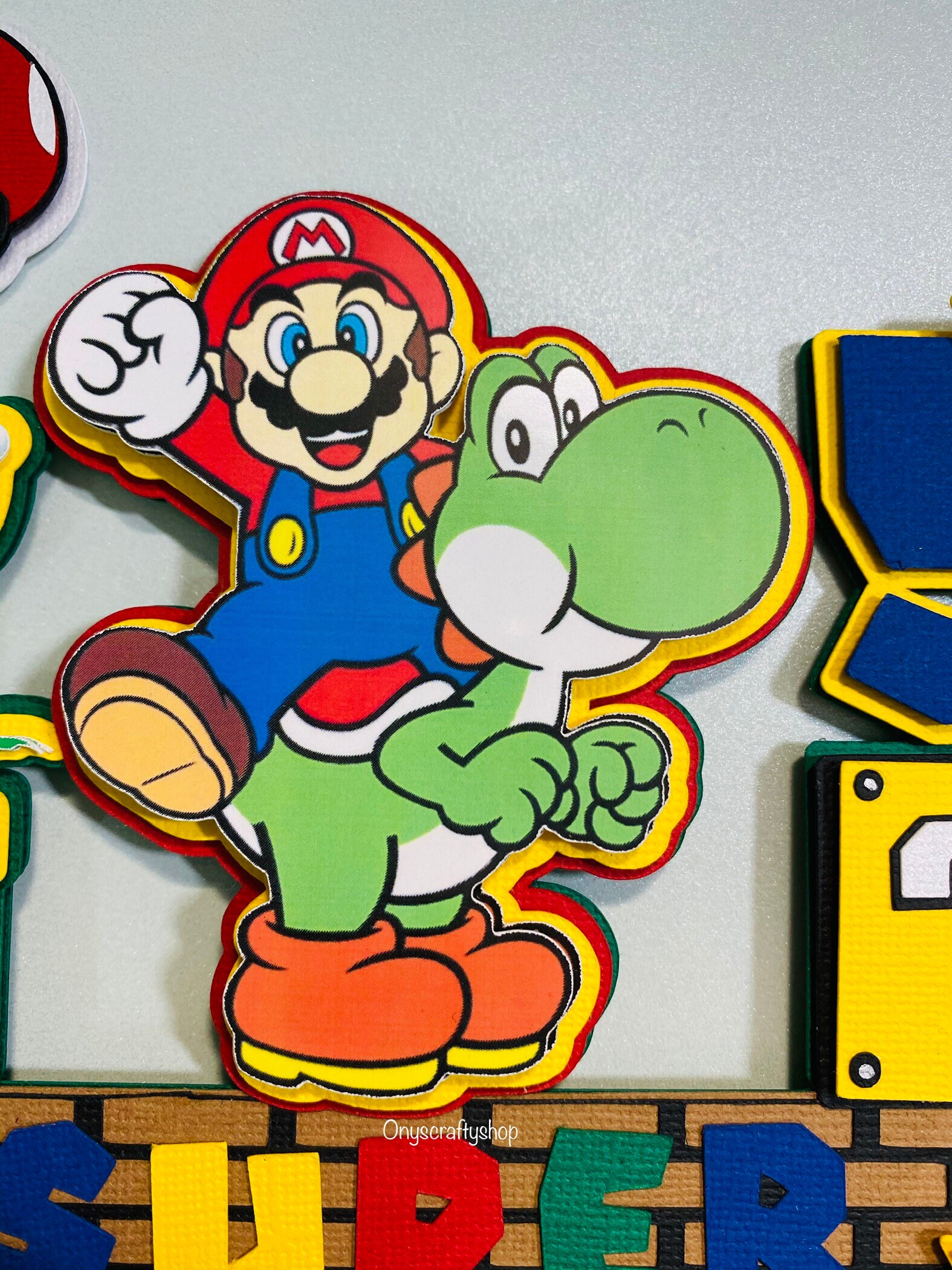 Super Mario Cake Topper Super Mario Topper Super Nintendo - Etsy