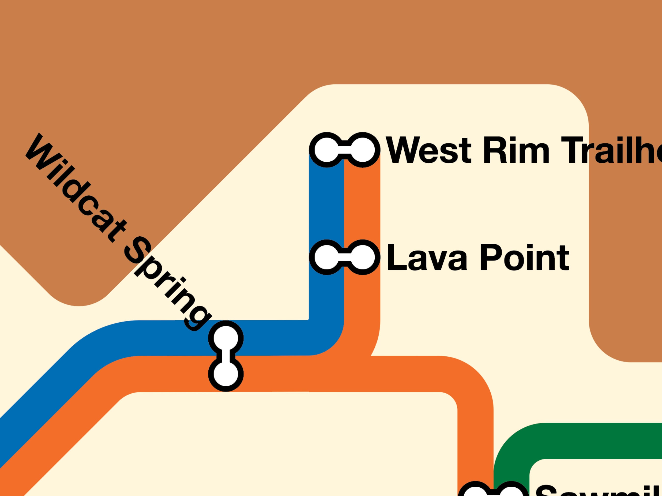 Zion Subway Map Art Print Poster Digital Download | Etsy