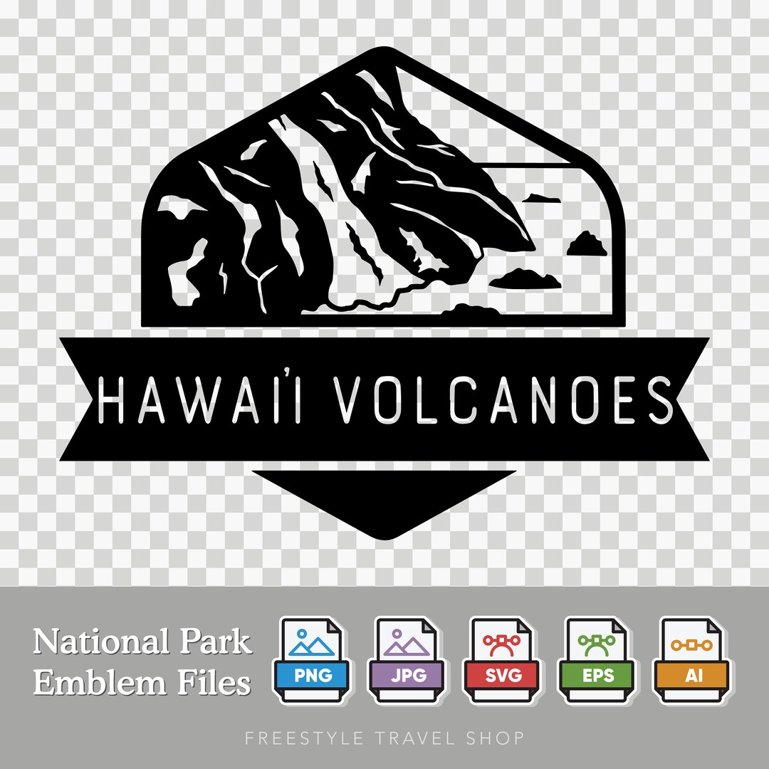Hawaii Volcanoes National Park Emblem - Digital Download | SVG, PNG, AI ...