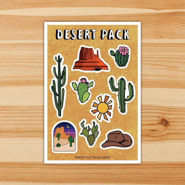 Desert Sticker Sheet - Etsy