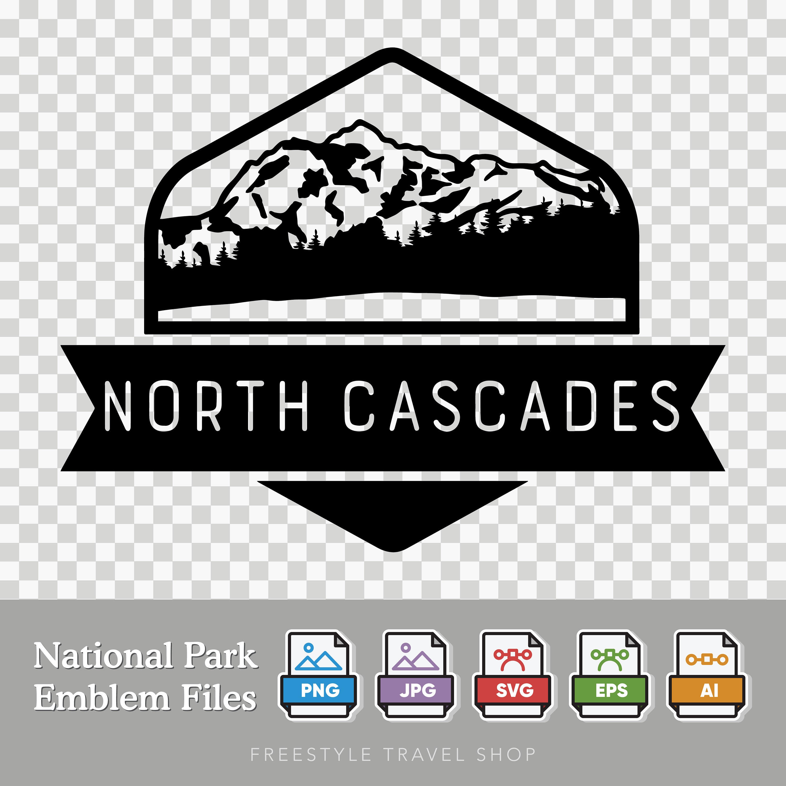 North Cascades National Park Emblem - Digital Download | SVG, PNG, AI ...