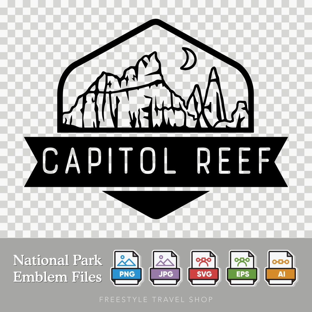 Capitol Reef National Park Emblem - Digital Download | SVG, PNG, AI ...