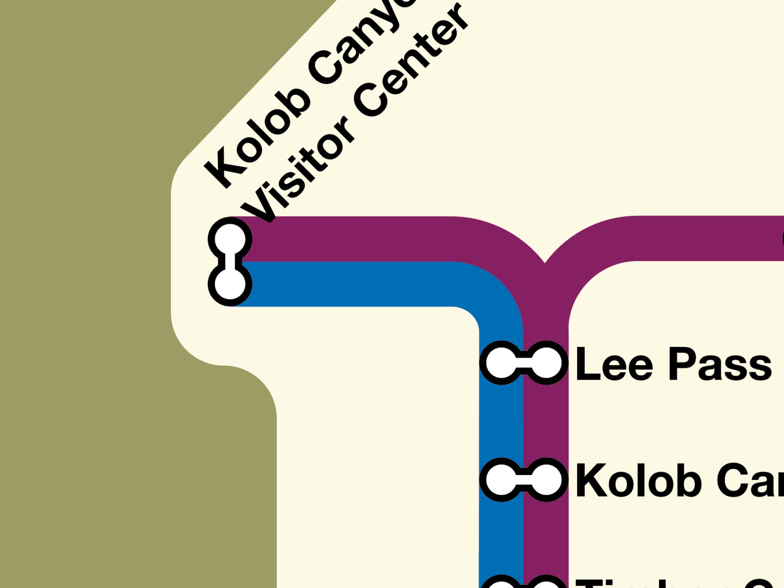 Zion Subway Map Art Print Poster Digital Download | Etsy
