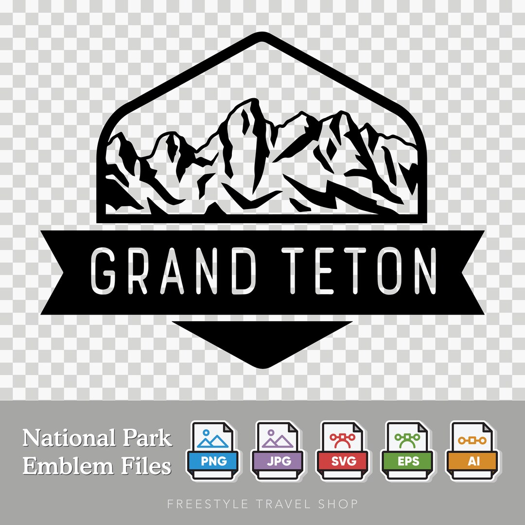 Grand Teton National Park Emblem - Digital Download | SVG, PNG, AI ...