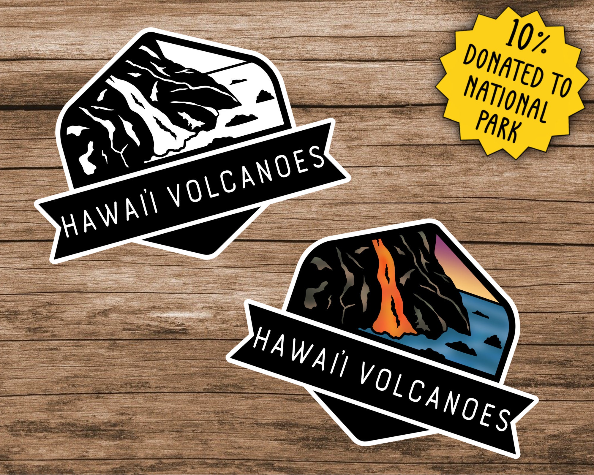 Hawaii Volcanoes National Park Emblem Vinyl Sticker | Etsy