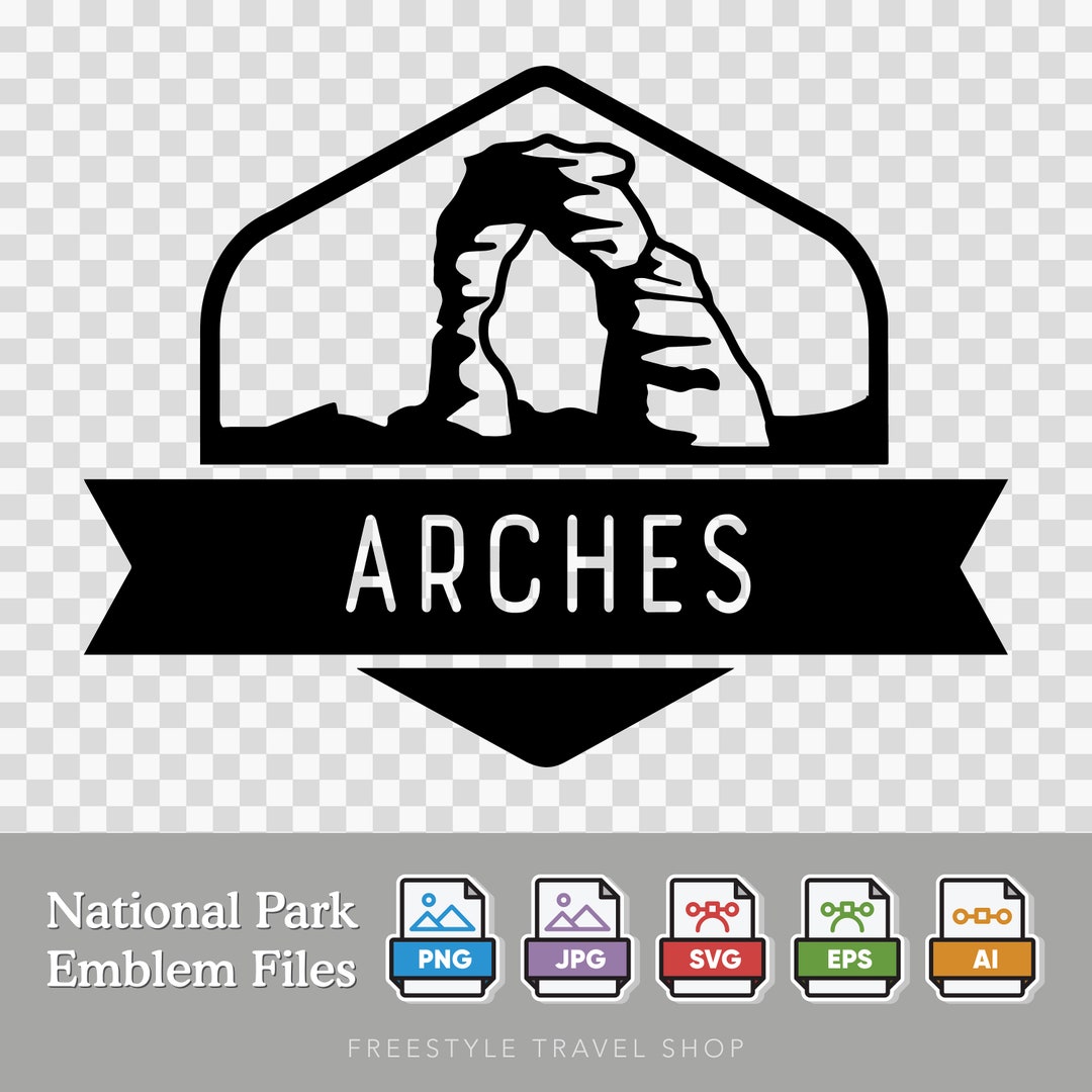 Arches National Park Emblem - Digital Download | SVG, PNG, AI, & More ...