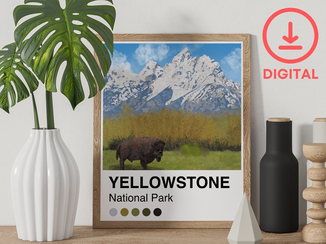 Yellowstone Palette - 8x10 Art Print Poster - Digital Download - Etsy
