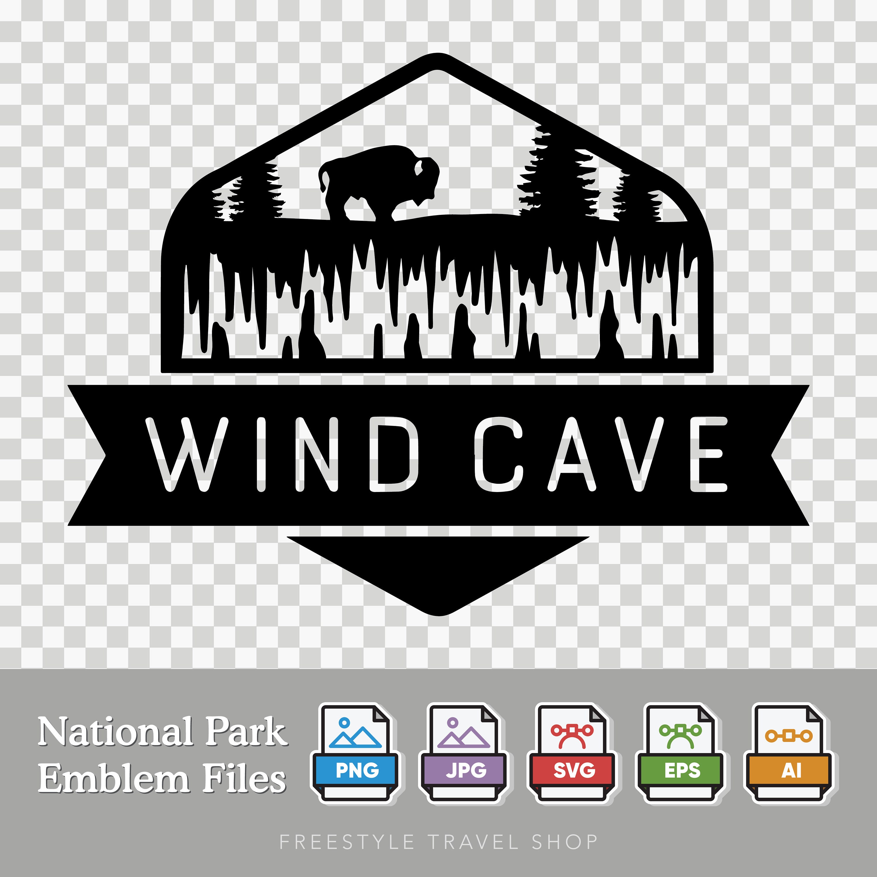 Wind Cave National Park Emblem - Digital Download | SVG, PNG, AI ...