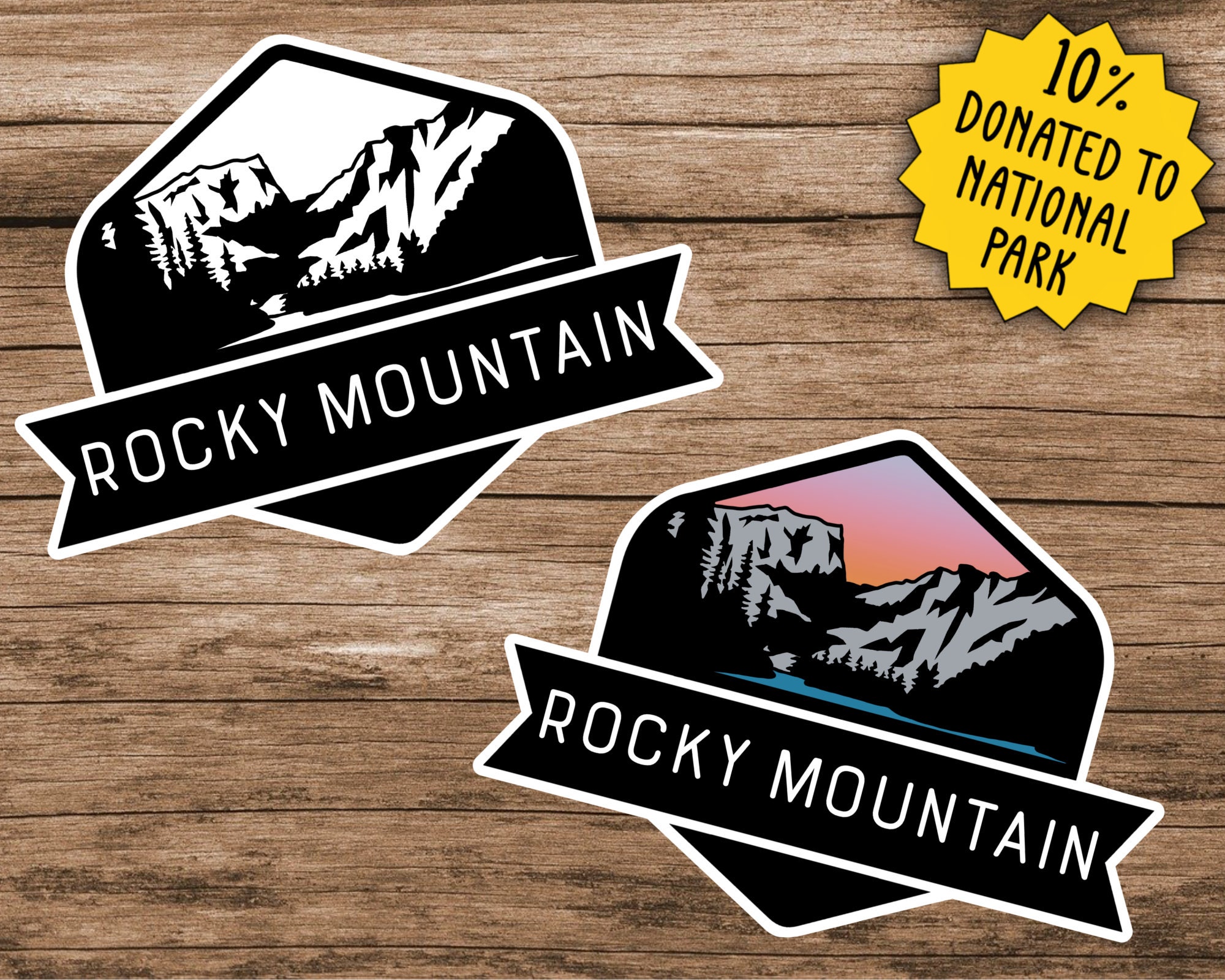 Rocky Mountain National Park Emblem Vinyl Sticker Handmade | Etsy