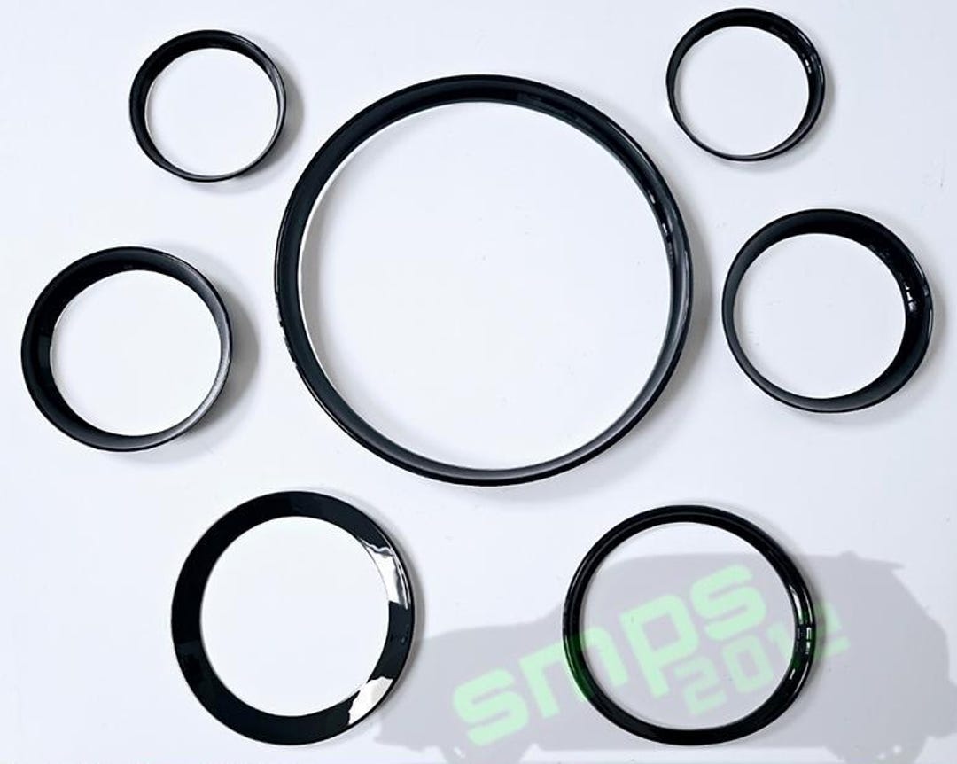 Gloss Black Interior Ring Kit (x7 Pieces) – for MINI R56 R57 R55 R58 ...