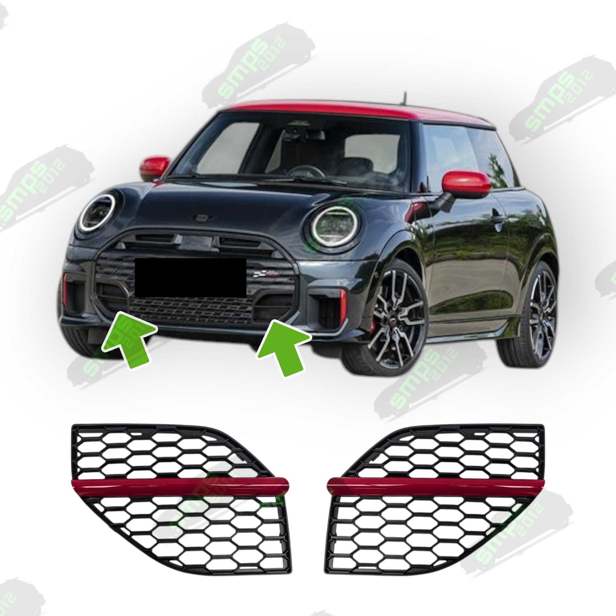 Front Stone Guard Duct Fin Lower Grille Covers for MINI F66 F67 JCW ...