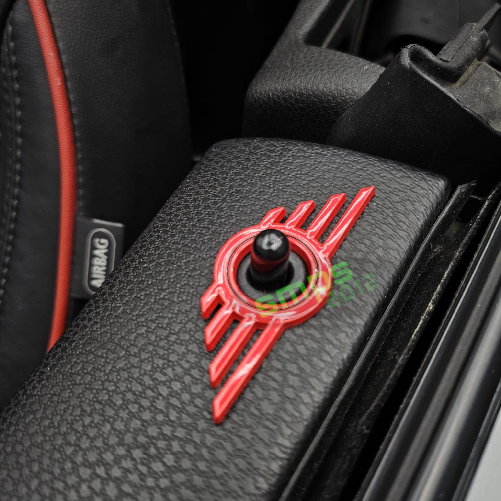 Black Gloss Metal Door Pin Lock Wing Emblem Badge - for MINI R55 R56 ...