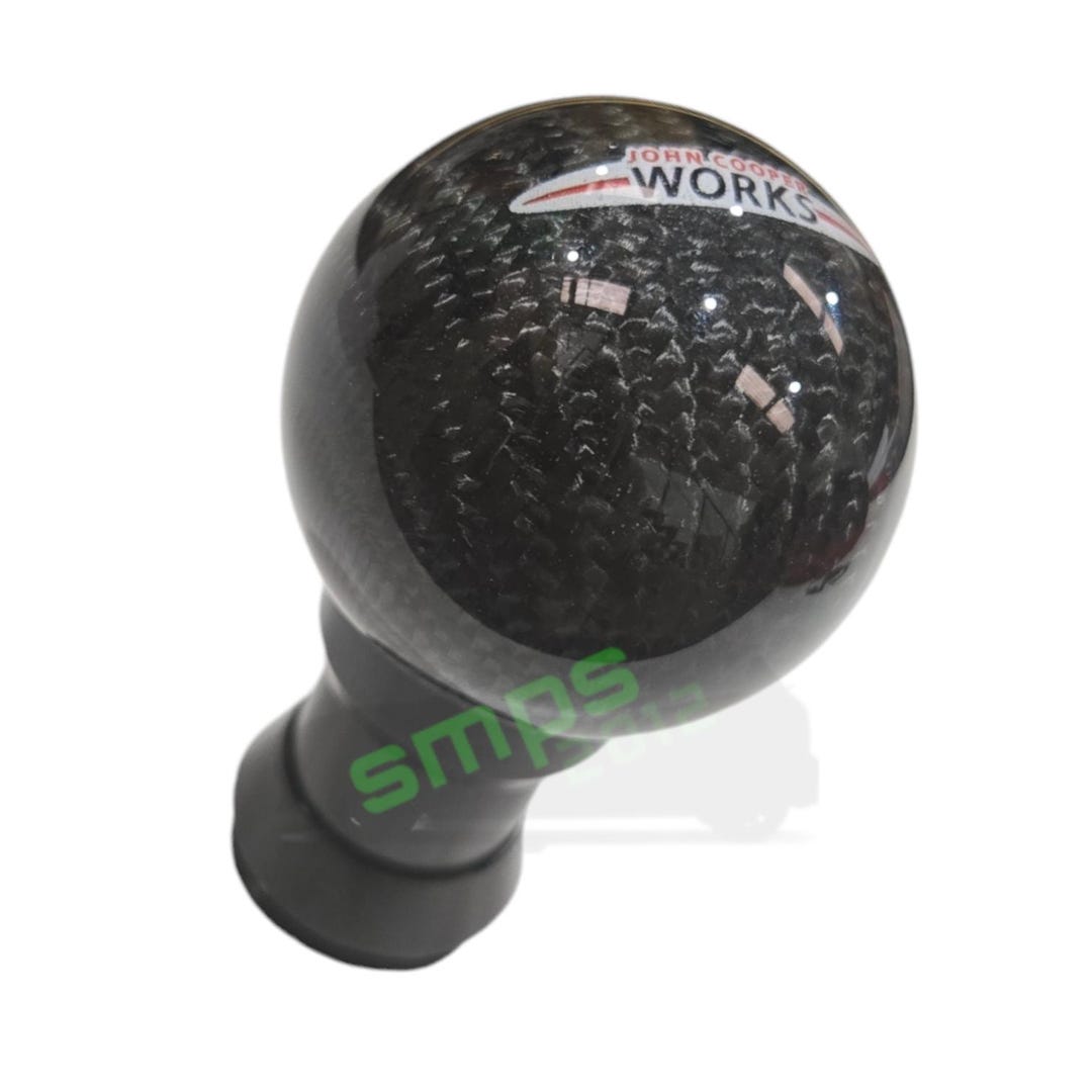 Real Black Carbon Fibre Gloss Gear Knob Shifter for MINI JCW R53 R56 ...