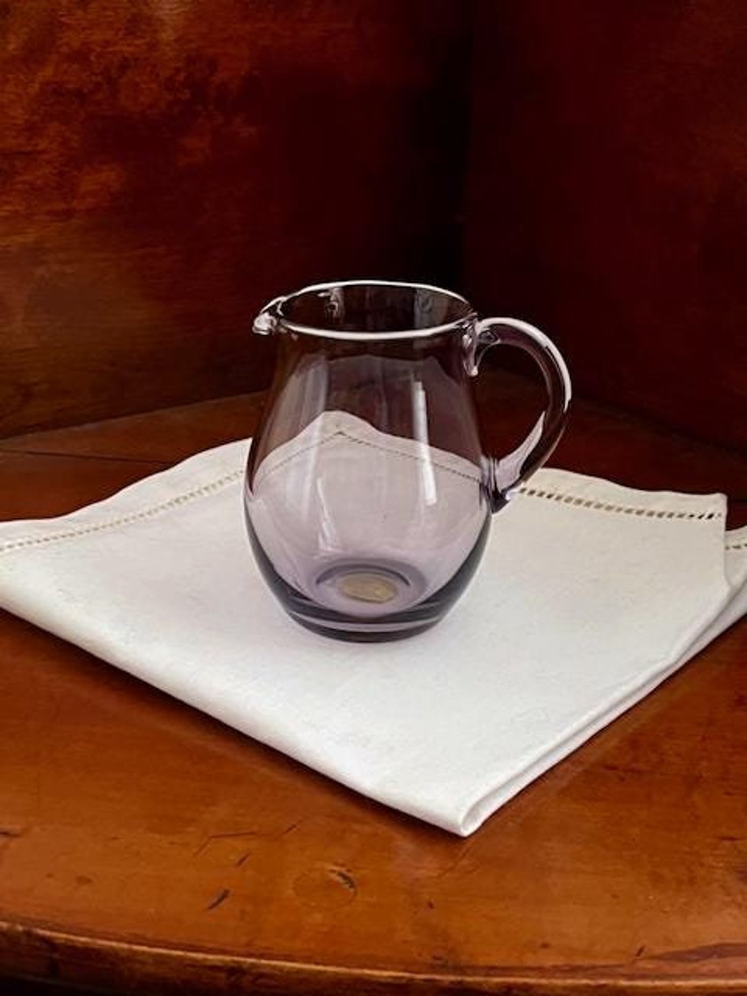 Vintage Creamer Milk Jug Purple Glass Bohemia 200ml. Shabby Country ...