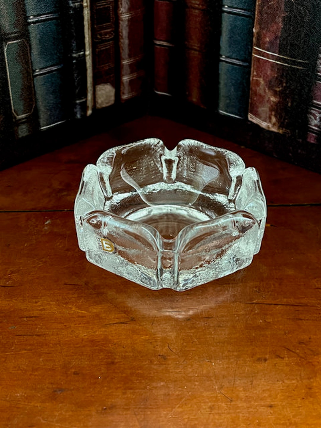 Vintage Ashtray Flower Shape Dartington Glass England 10cm. Farmhouse ...