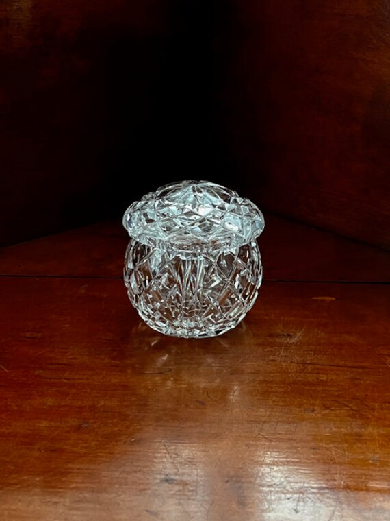 Vintage jewellery pot crystal - Gem