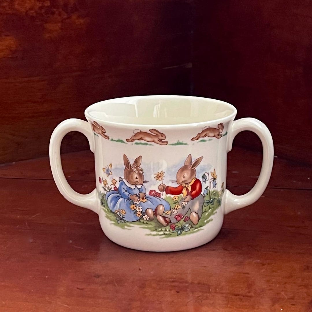 Vintage Bunnykins Daisy Chains Hug A Mug Golden Jubilee 1984 Royal Doulton England Ceramic 200ml ...