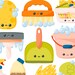 Cute Kawaii Printable Cleaning Supplies Clipart / Commercial Use/ PNG ...