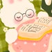 Cute Kawaii Printable Reading Bunny Clipart / Commercial Use/ PNG - Etsy