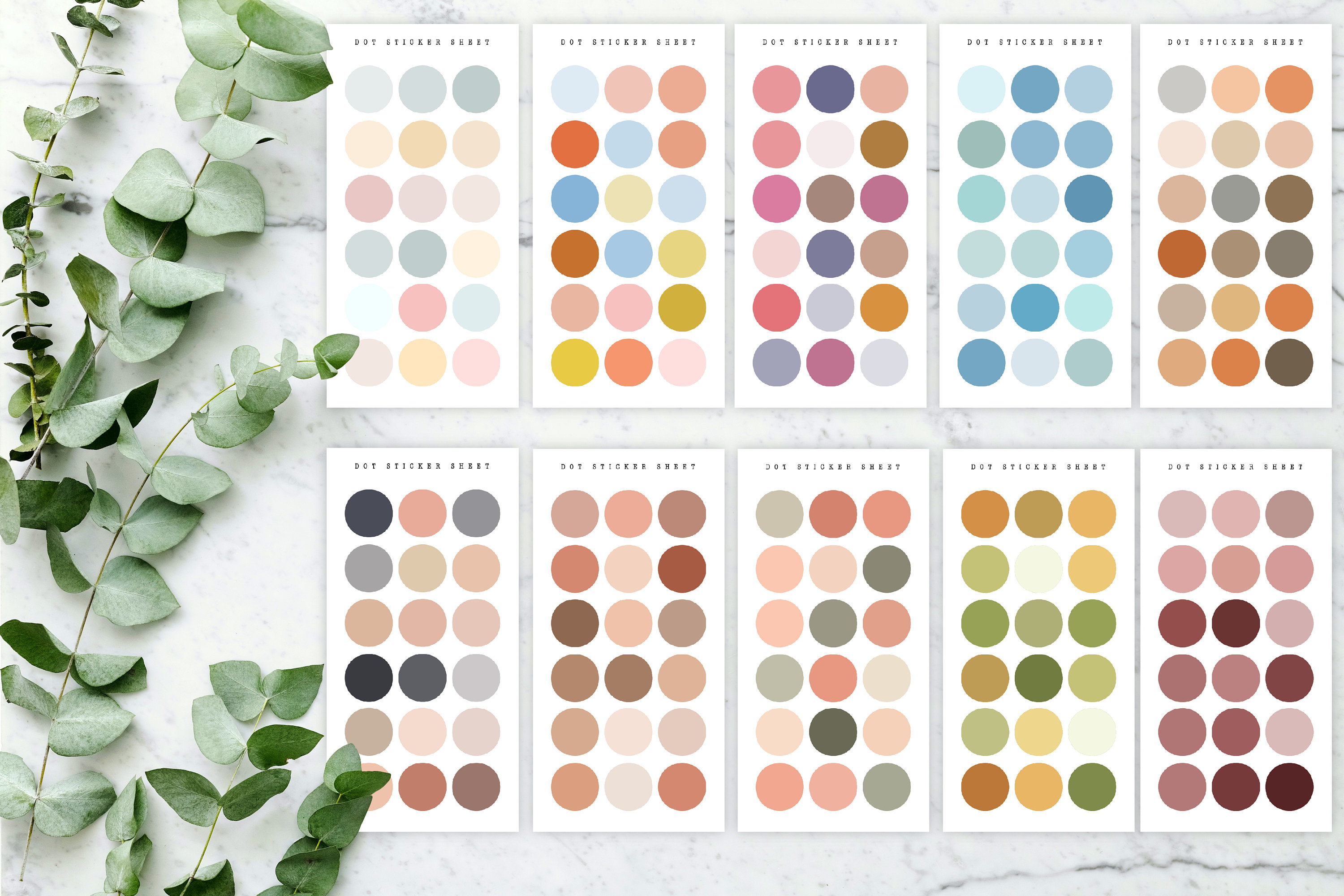 Cute Kawaii Printable BUJO Dot Sticker Sheet / Commercial Use/ - Etsy UK