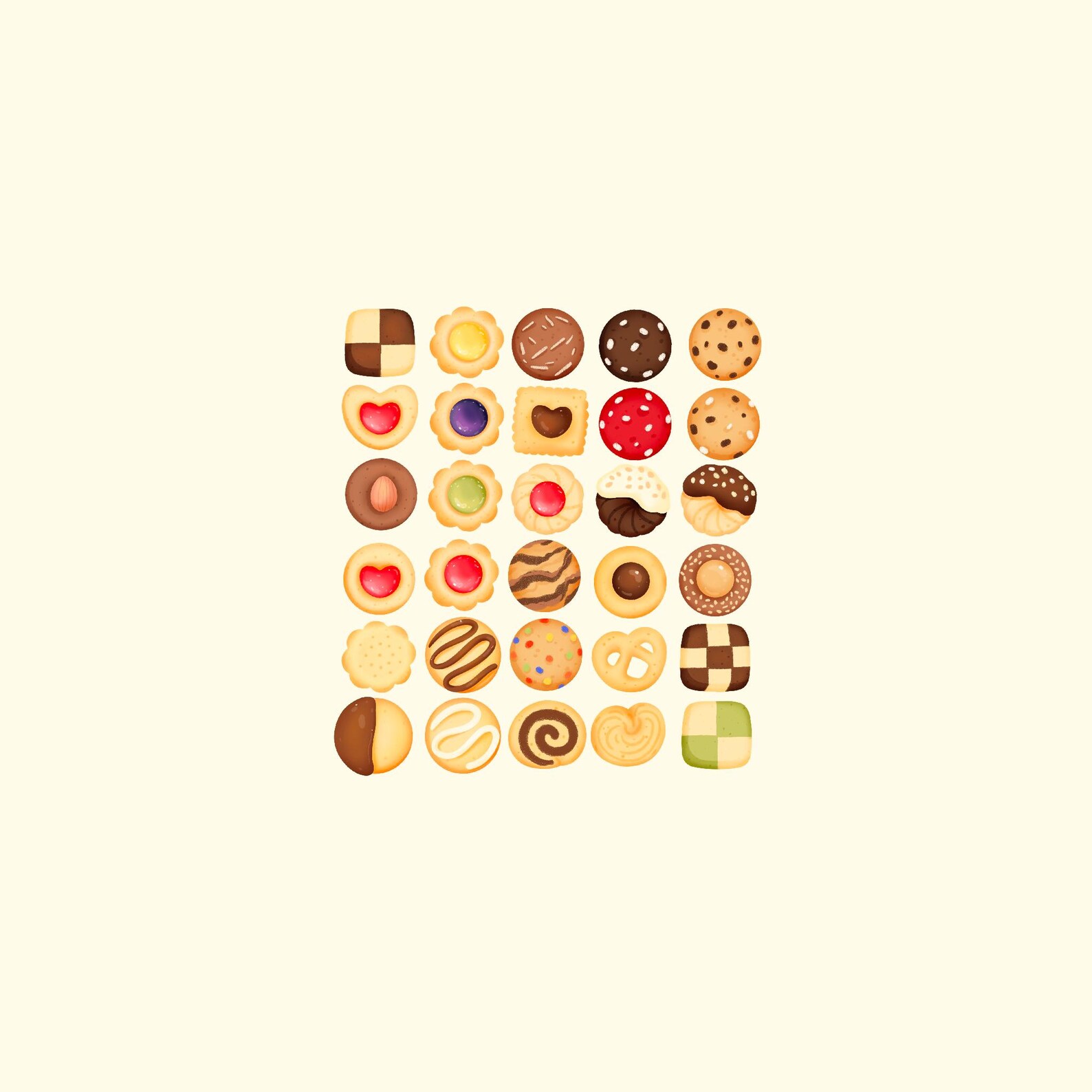 Cute Printable Cookies Clipart / Commercial Use/ PNG - Etsy