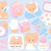 Cute Kawaii Printable Chibi First Aid Bear Clipart / Commercial Use ...