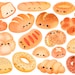Cute Kawaii Printable Chibi Breads Clipart Set / Commercial Use/ PNG - Etsy
