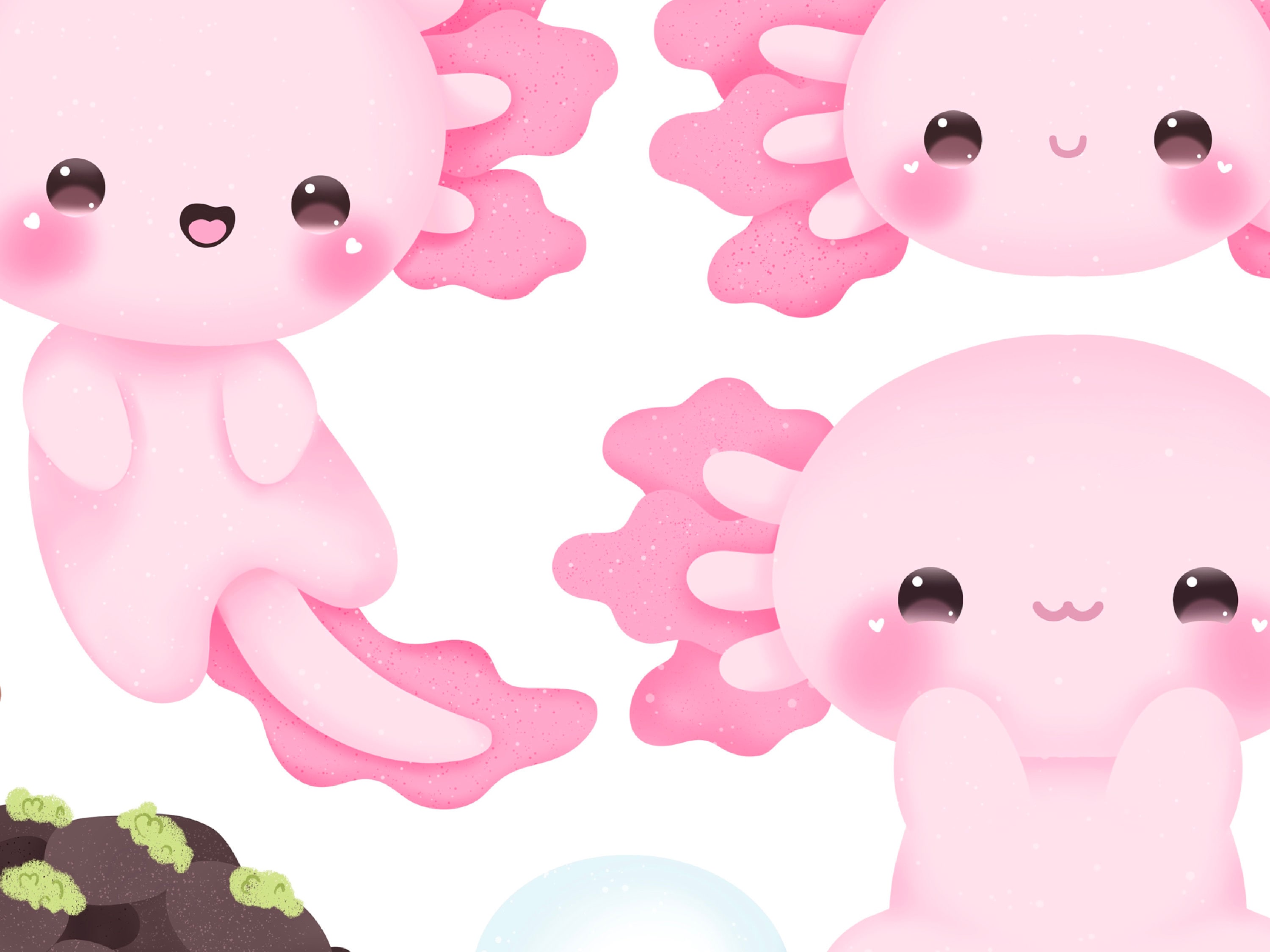 Cute Kawaii Printable Axolotl Clipart Set / Commercial Use/ - Etsy