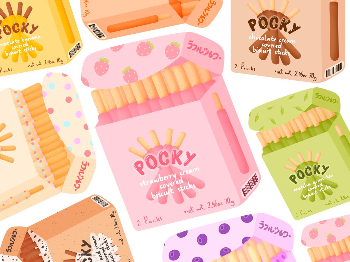 Cute Kawaii Printable Pocky Clipart / Commercial Use/ PNG - Etsy