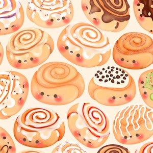 Buy Cute Kawaii Printable Cinnamonroll Clipart / Commercial Use/ PNG ...