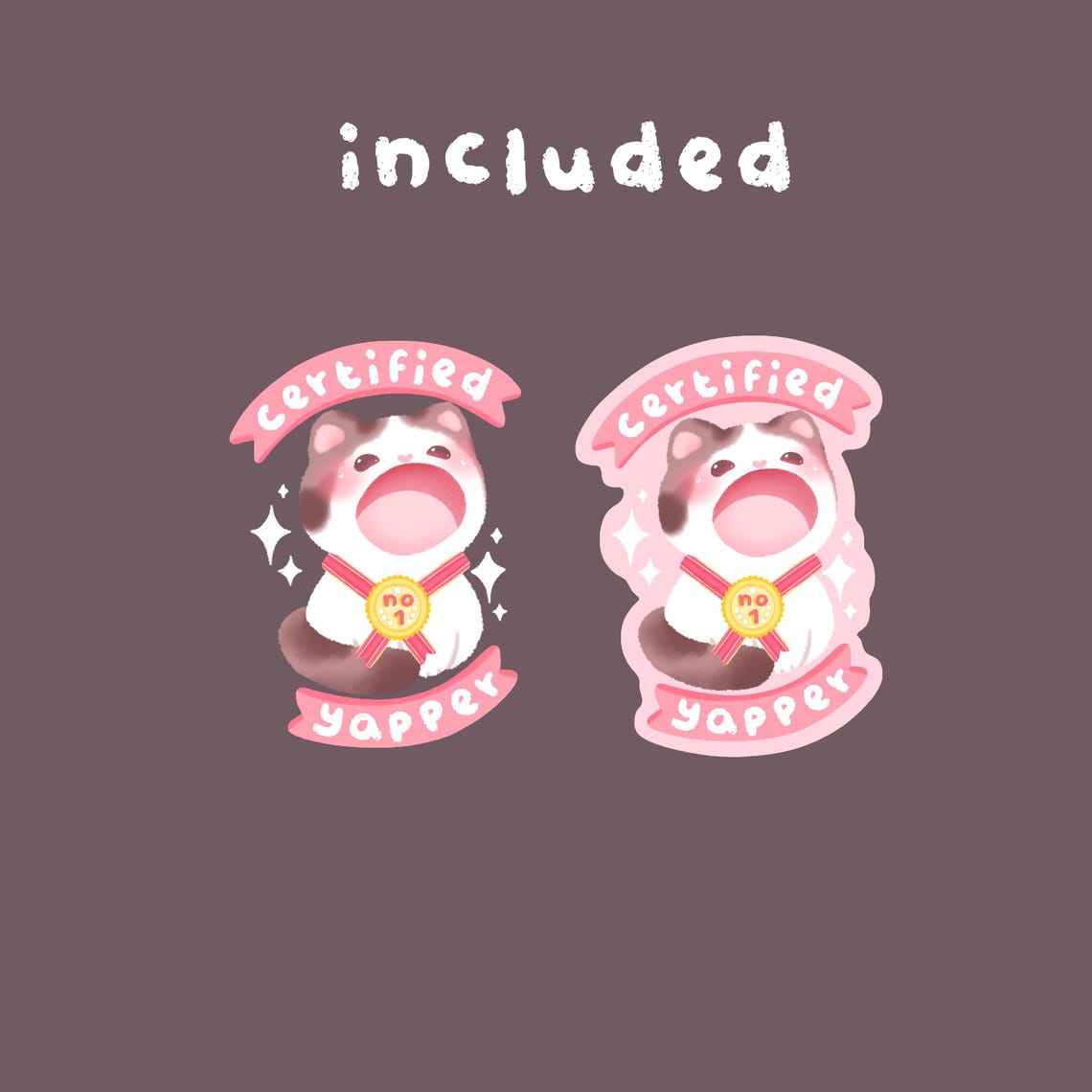 Cute Kawaii Printable Certified Yapper Meme Cat Clipart / Commercial ...