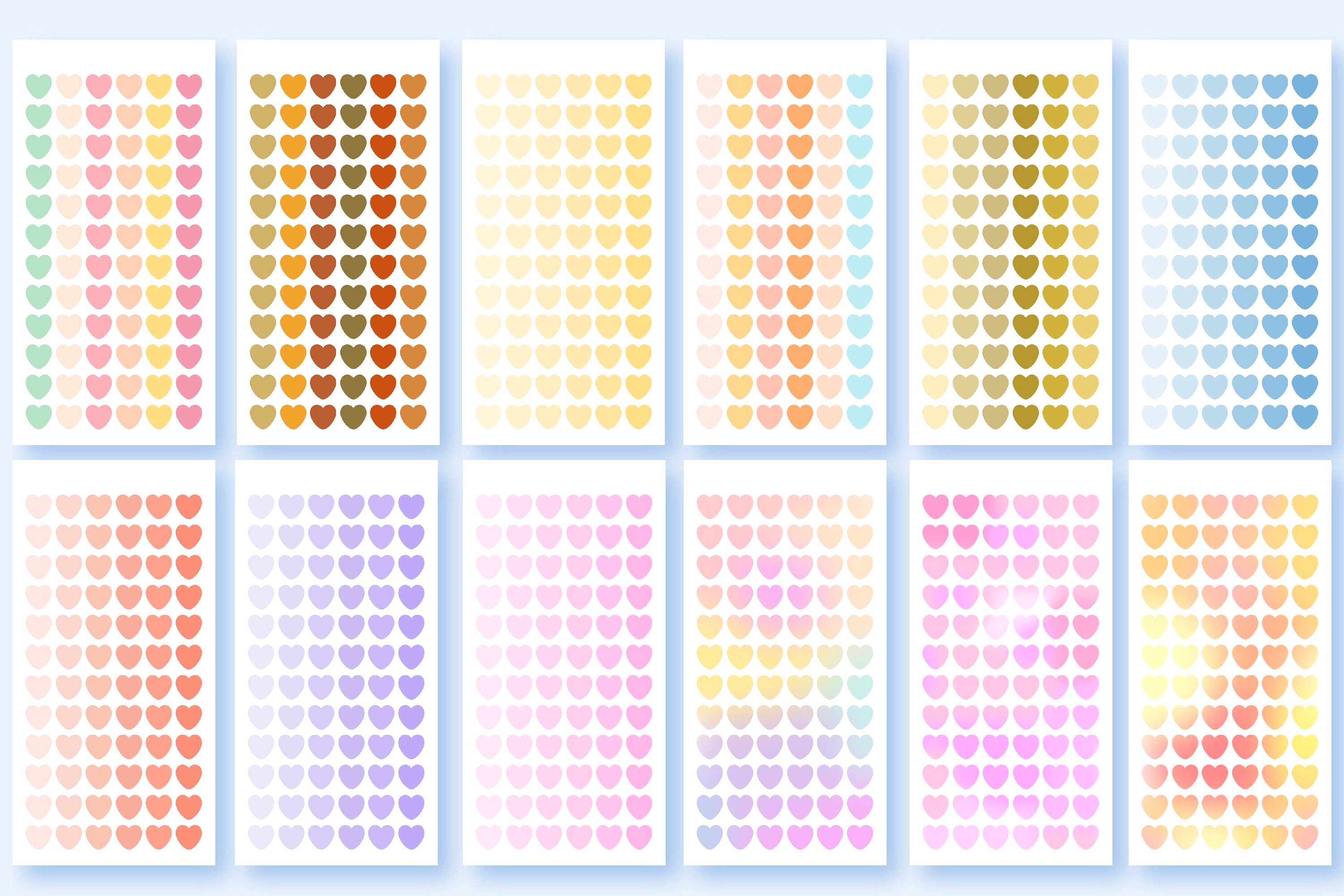 Cute Kawaii Printable Candy Heart Deco Sticker Sheet / - Etsy