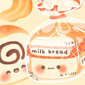 Cute Kawaii Printable Bread Loaf Clipart / Commercial Use/ PNG - Etsy