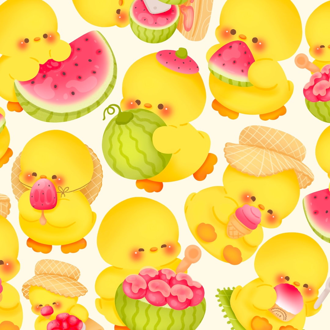 Cute Kawaii Printable Watermelon Chick Summer Clipart / Commercial Use ...