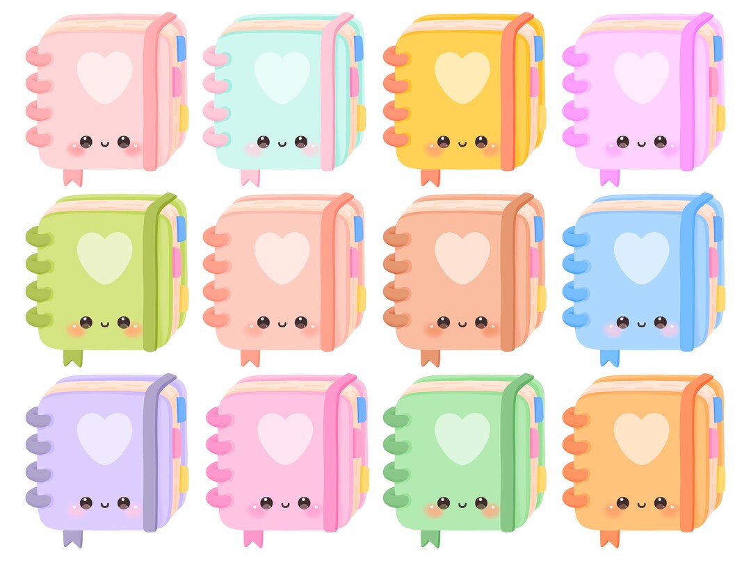 Cute Printable Pastel Planner Journal Clipart / Commercial Use/ PNG - Etsy