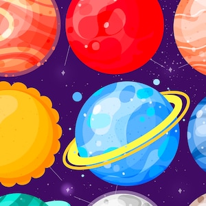 Printable Kawaii Solar System Clipart / Commercial Use/ PNG - Etsy