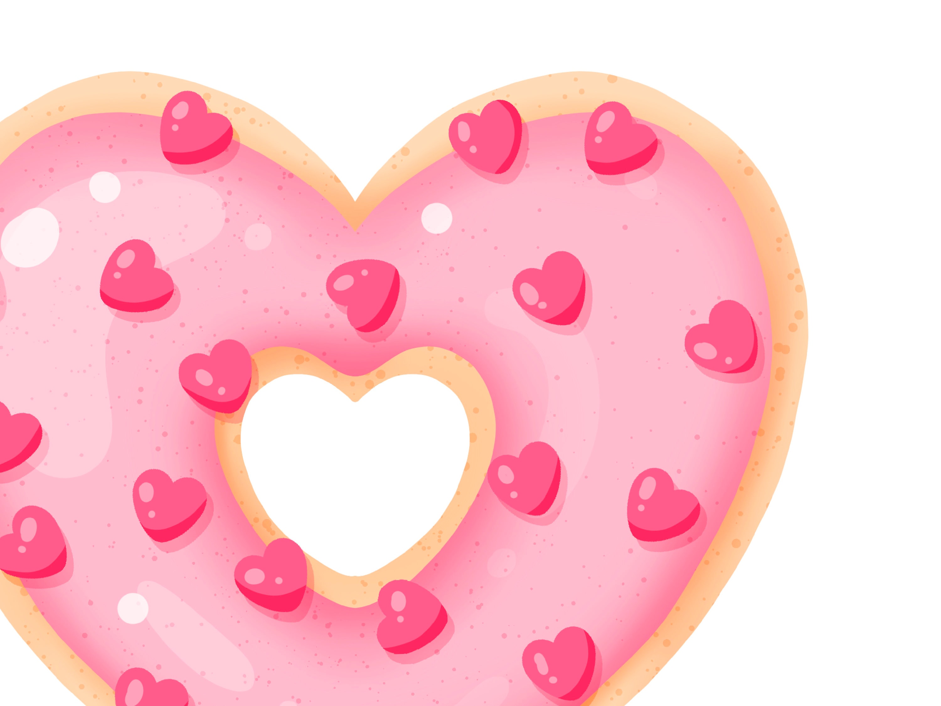 Cute Kawaii Printable Pink Heart Donuts Part 3 Cliparts/ - Etsy UK