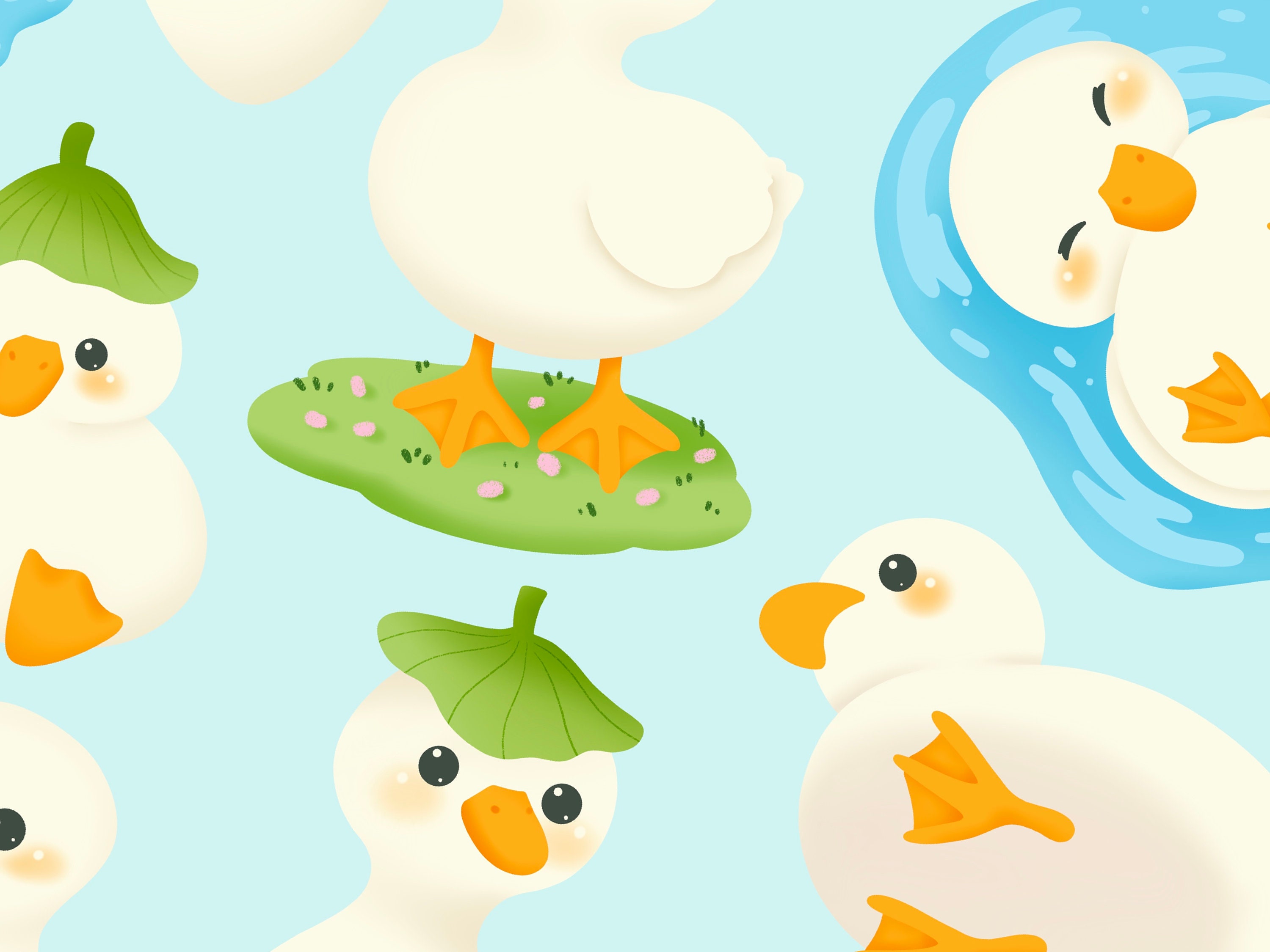 Cute Kawaii Printable Chibi Ducks Clipart / Commercial Use/ PNG - Etsy