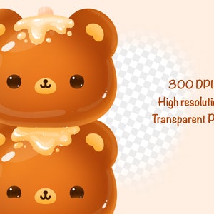 Lindo Kawaii Imprimible oso coreano dango postre clipart / uso ...