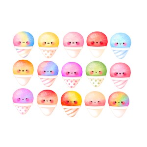 Cute Kawaii Printable Snowcones Clipart / Commercial Use/ PNG - Etsy