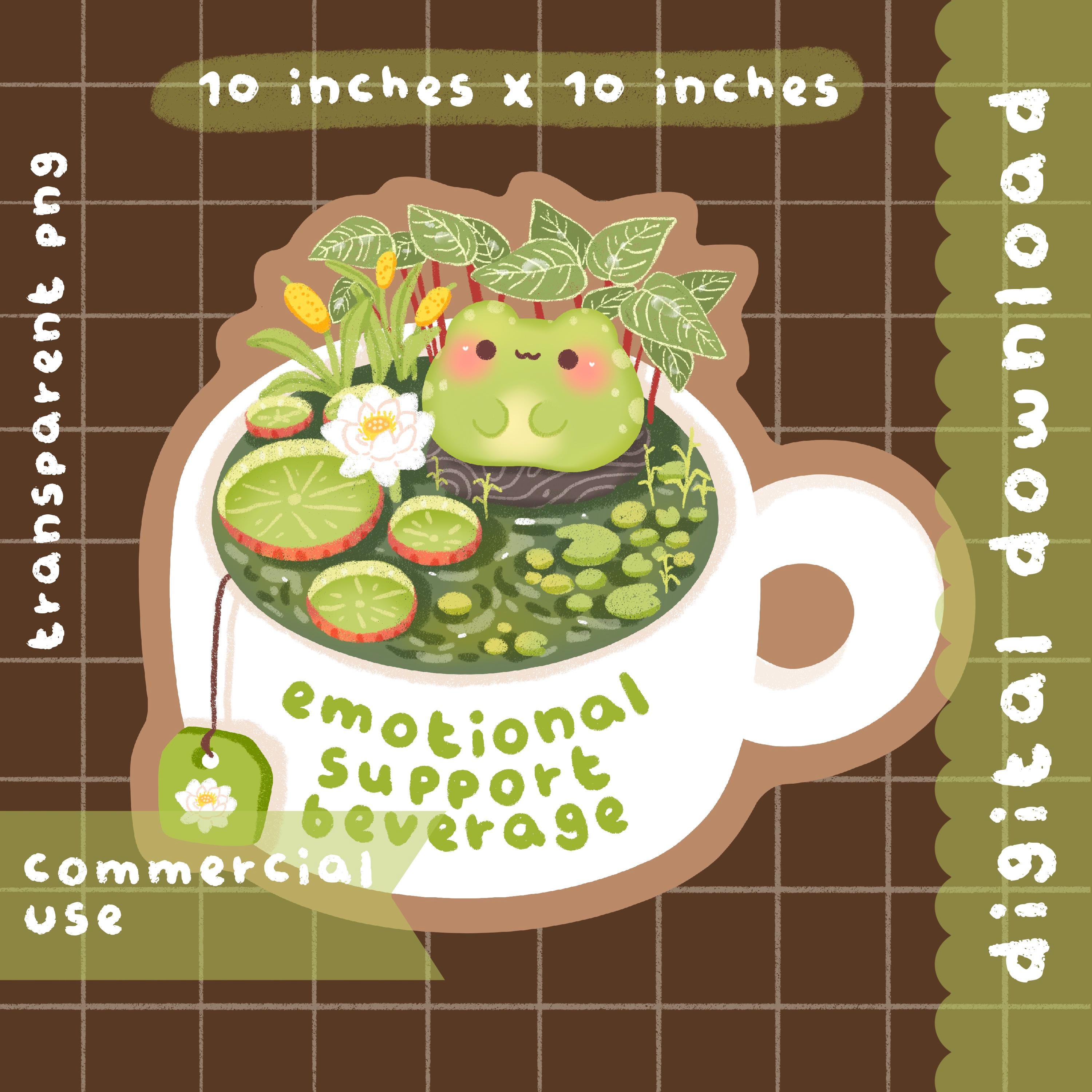 Cute Kawaii Printable Frog Pond Tea Clipart / Commercial Use/ PNG - Etsy