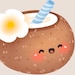 Cute Kawaii Printable Coconut Clipart / Commercial Use/ PNG - Etsy