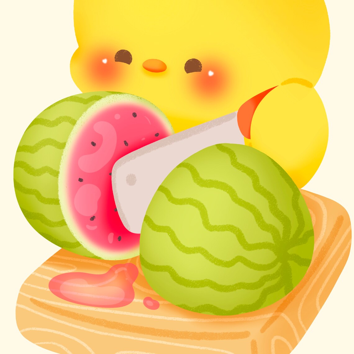 Cute Kawaii Printable Watermelon Chick Summer Clipart / Commercial Use ...