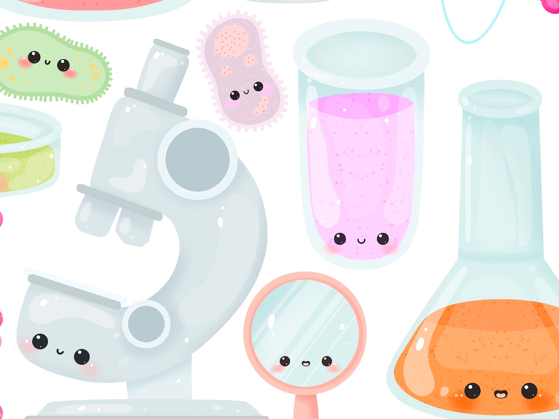 Cute Kawaii Printable Science Laboratory Clipart / Commercial - Etsy