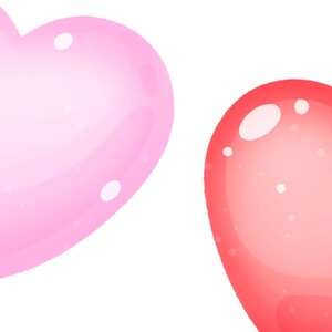 Printable Shiny Hearts Clipart / Commercial Use/ PNG - Etsy