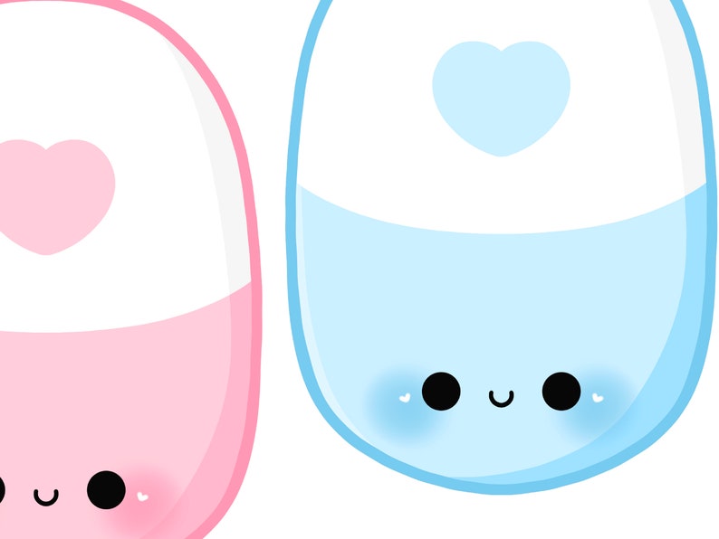 Cute Kawaii Printable Pastel Pills Clipart / Commercial Use/ - Etsy