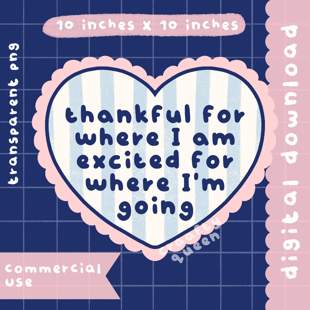 Cute Printable Thankful Sticker Clipart / Commercial Use/ PNG - Etsy