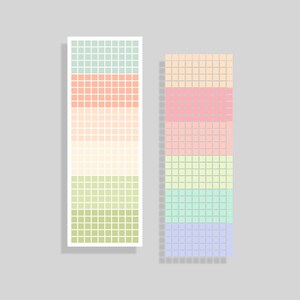 Cute Kawaii Printable Deco Square Grids Sticker Sheet / Commercial Use ...