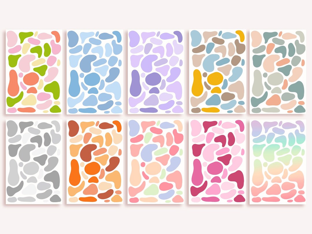 Cute Kawaii Printable Deco Blobs Sticker Sheet / Commercial Use/ PNG ...