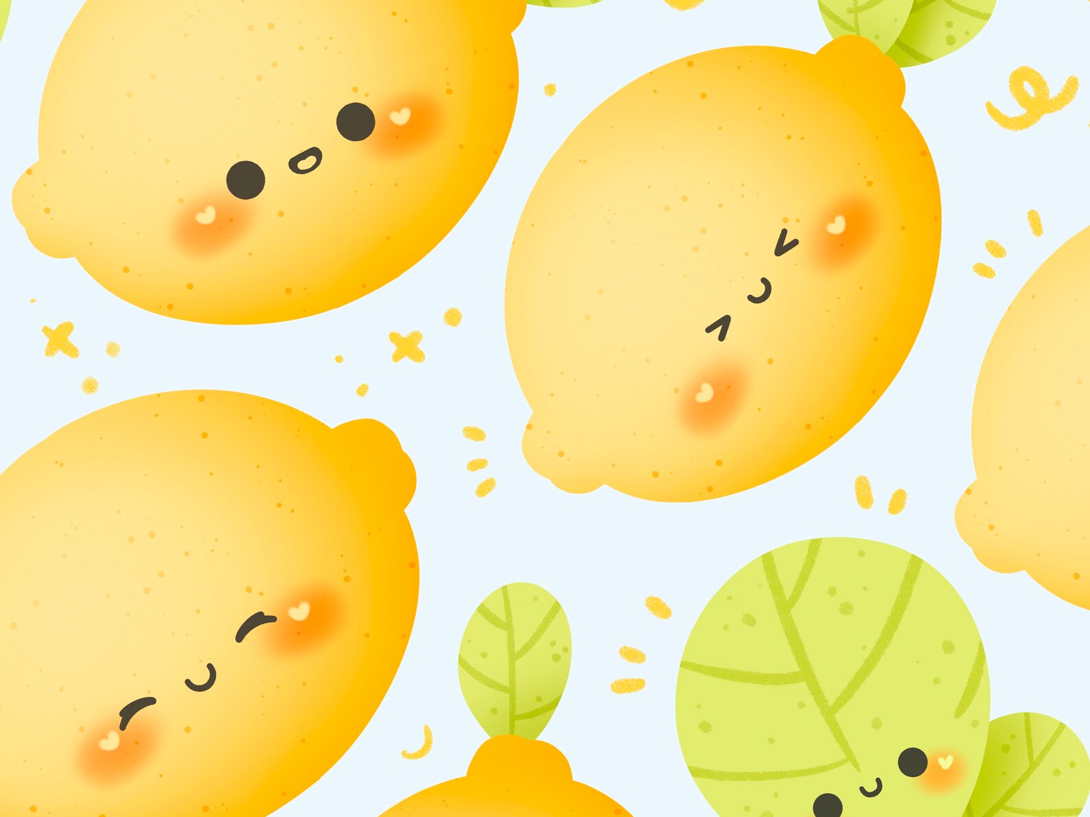 Cute Kawaii Printable Lemons Clipart / Commercial Use/ PNG - Etsy